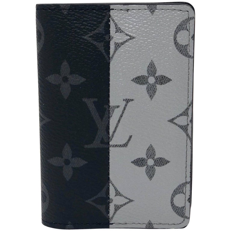 2018 Louis Vuitton Silver Monogram Eclipse Split Pocket Wallet at ...