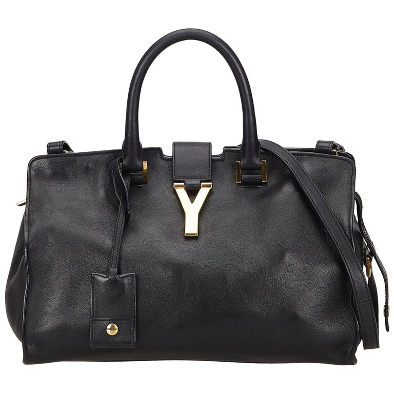 Yves Saint Laurent YSL Black Small Cabas Chyc Bag at 1stDibs | ysl ...