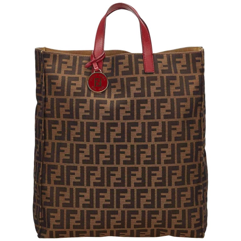 Fendi Brown Zucca Shopper Tote Bag at 1stDibs | fendi zucca shopper ...