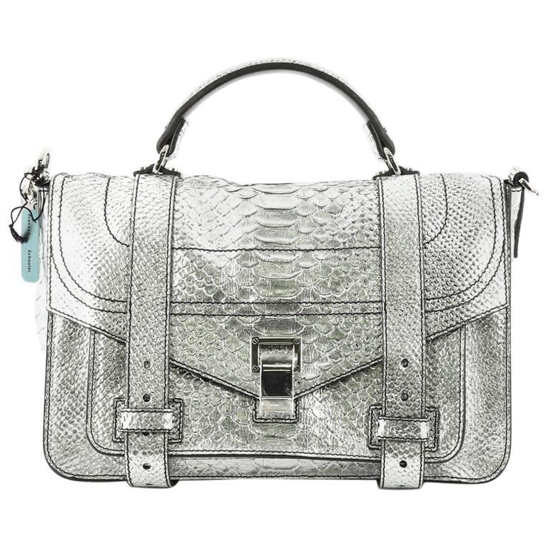 Proenza Schouler PS1 Satchel Python Embossed Leather Medium at 1stDibs