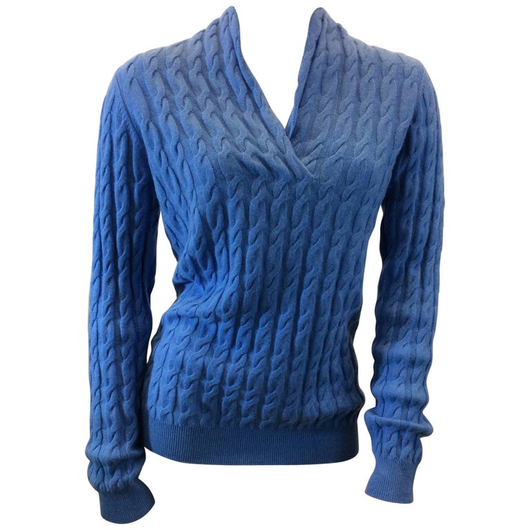 Kinross Cashmere Blue Sweater NWT For Sale at 1stDibs | kinross ...