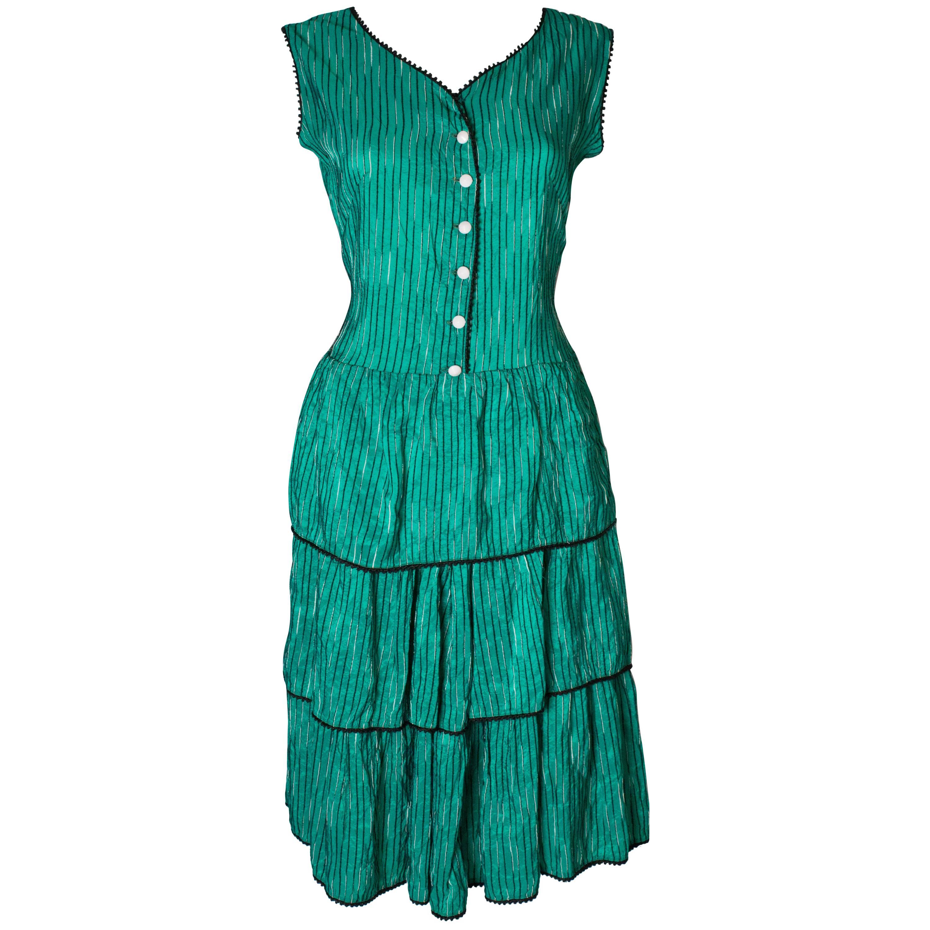 Ruffled Vintage Sundress For Sale at 1stDibs