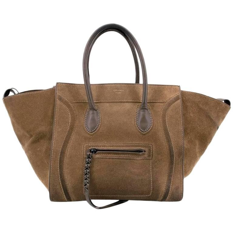 Celine Suede Phantom Medium Bag For Sale at 1stDibs