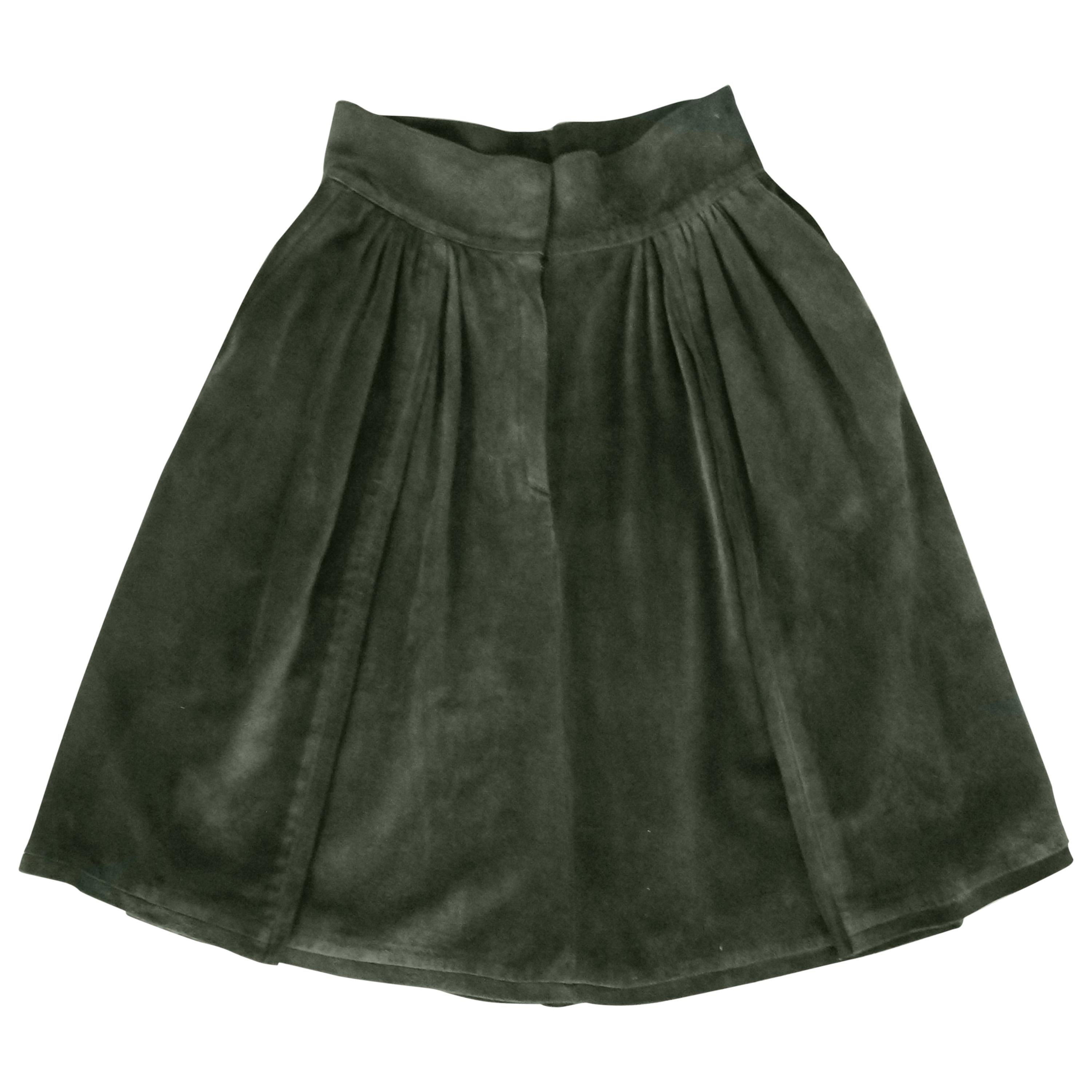Chez Ninon Couture Long checkered Garden party silk skirt at 1stDibs ...
