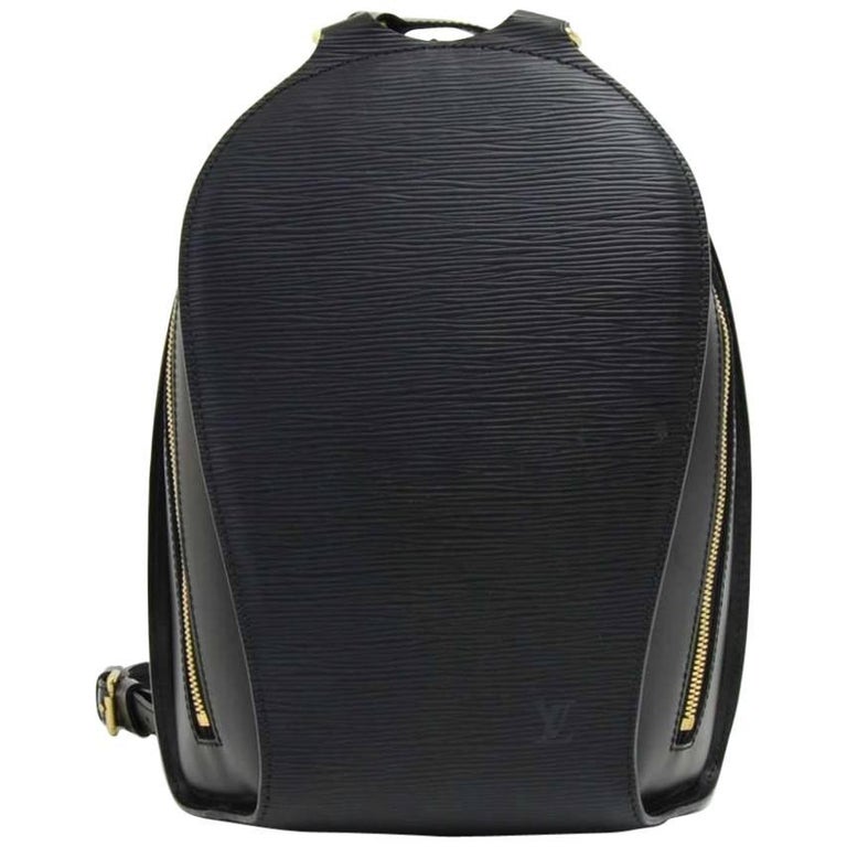 Louis Vuitton Mabillon Black Epi Leather Backpack Bag at 1stDibs