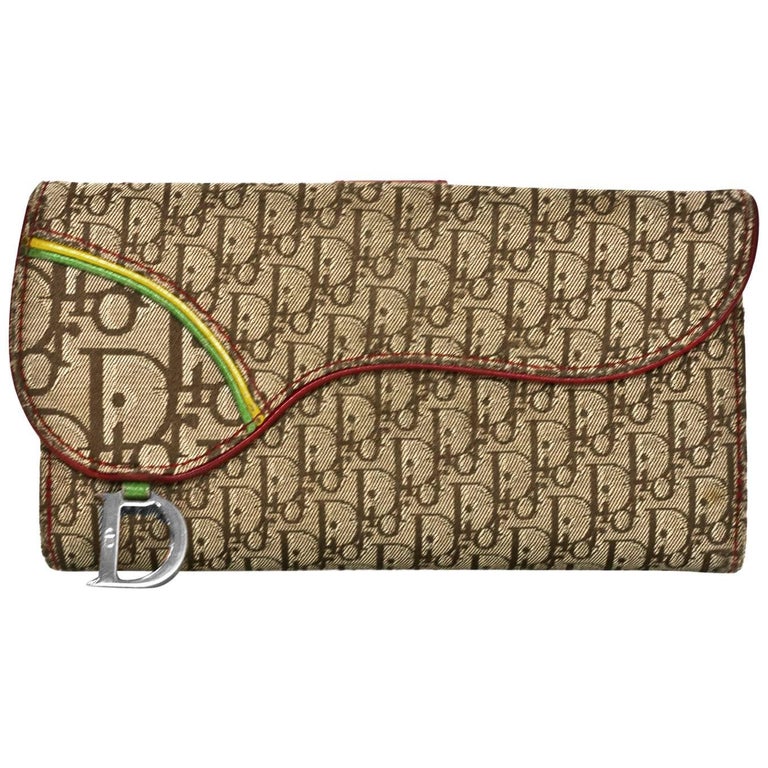 Christian Dior Tan Diorissimo Monogram Rasta Long Wallet For Sale at ...