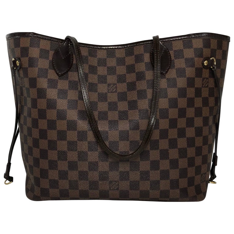 Louis Vuitton Damier Ebene Neverfull MM Bag at 1stDibs