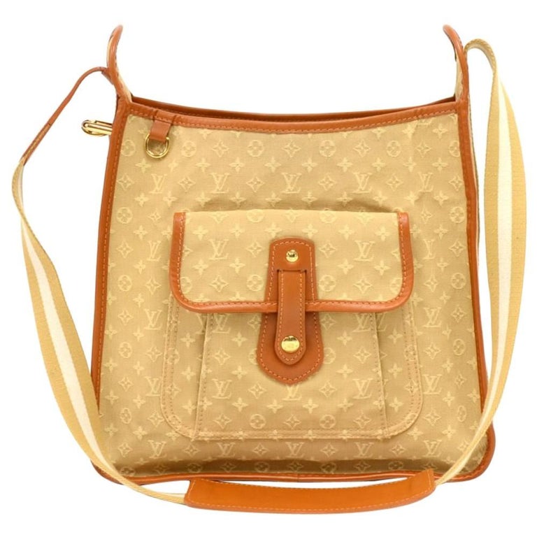 Louis Vuitton Besace Mary Kate Beige Mini Monogram Canvas Shoulder Bag ...