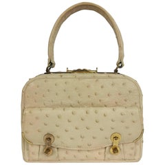 Roger Van S Red Pebble Leather Gold Hardware Handbag 1950s For Sale at ...