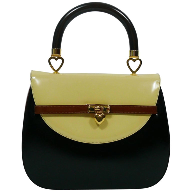 Moschino Vintage Color Block Leather Handbag at 1stDibs | color block ...