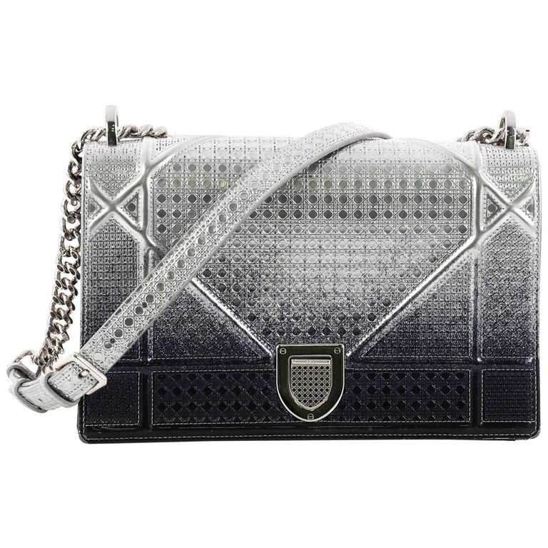 Christian Dior Diorama Flap Bag Ombre Cannage Embossed Calfskin Medium ...