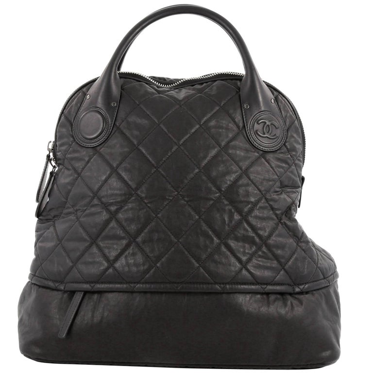 Chanel Vertical Sport Weekender Bag Quilted Coated Canvas Medium at ...