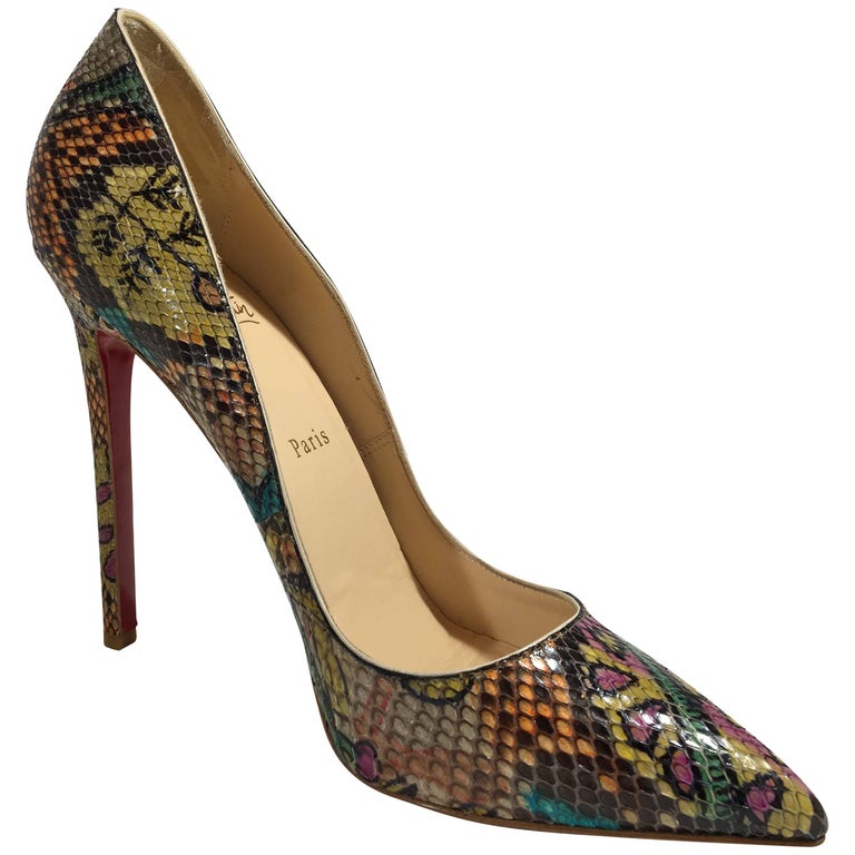 Christian Louboutin So Kate Python Pump at 1stDibs
