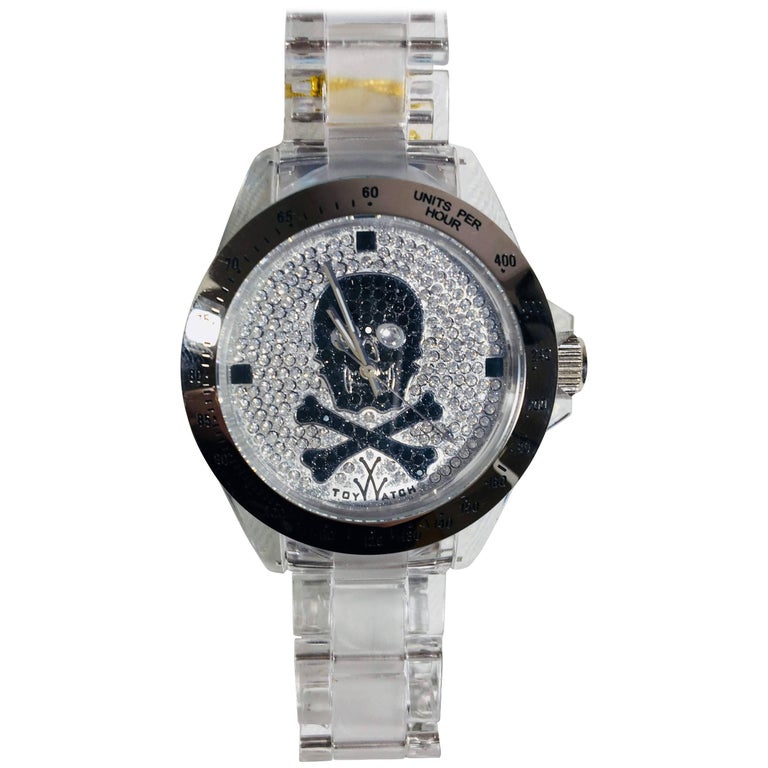 Toy Watch with Skull Face at 1stDibs | skull face watch, skull old ...