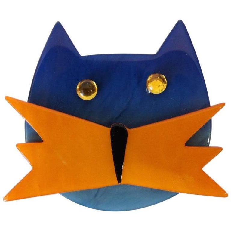 Marie Christine Pavone Bakelite Cat Brooch at 1stDibs | marie christine ...