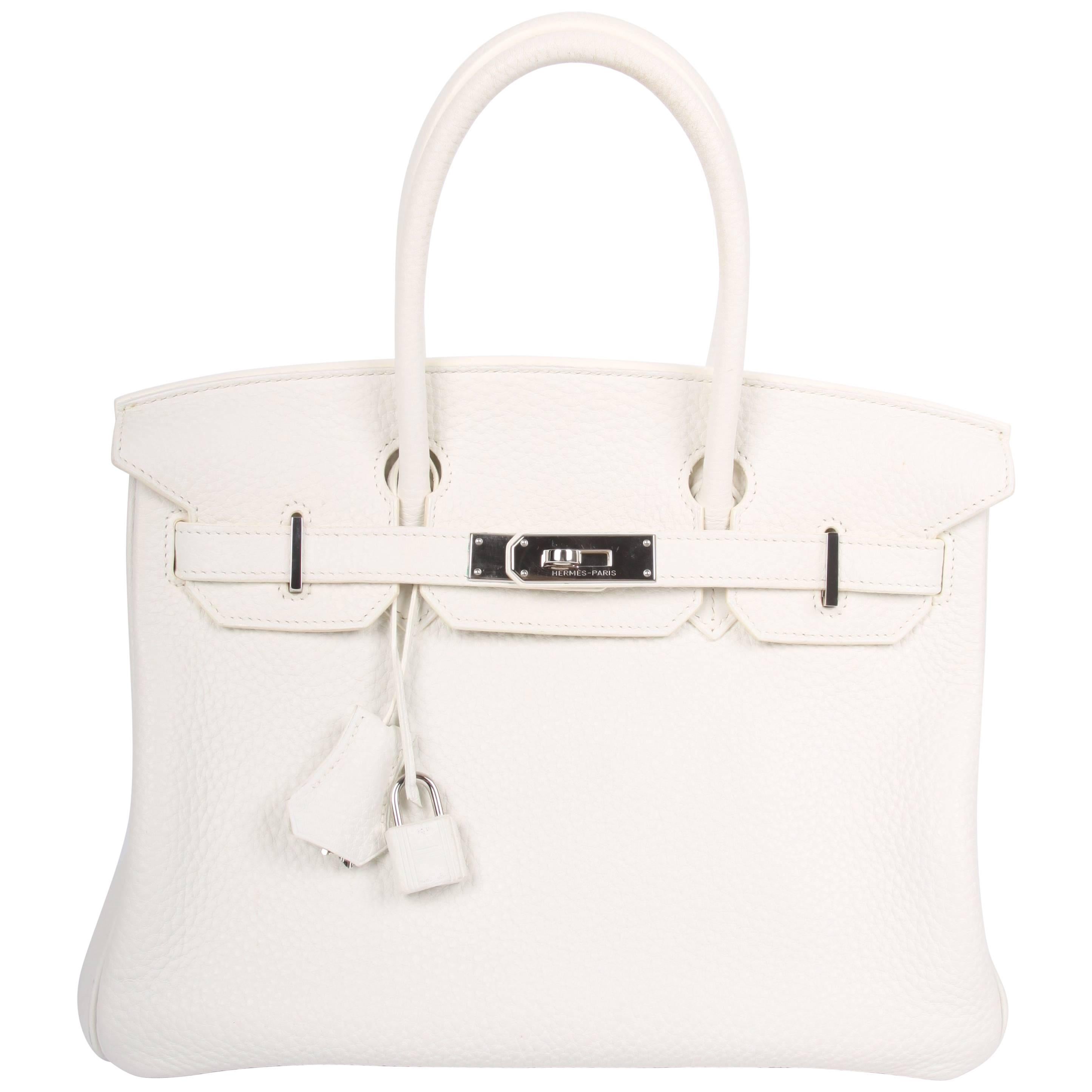 Hermes white Birkin 30 Bag at 1stDibs | white berkin, white birkin bag