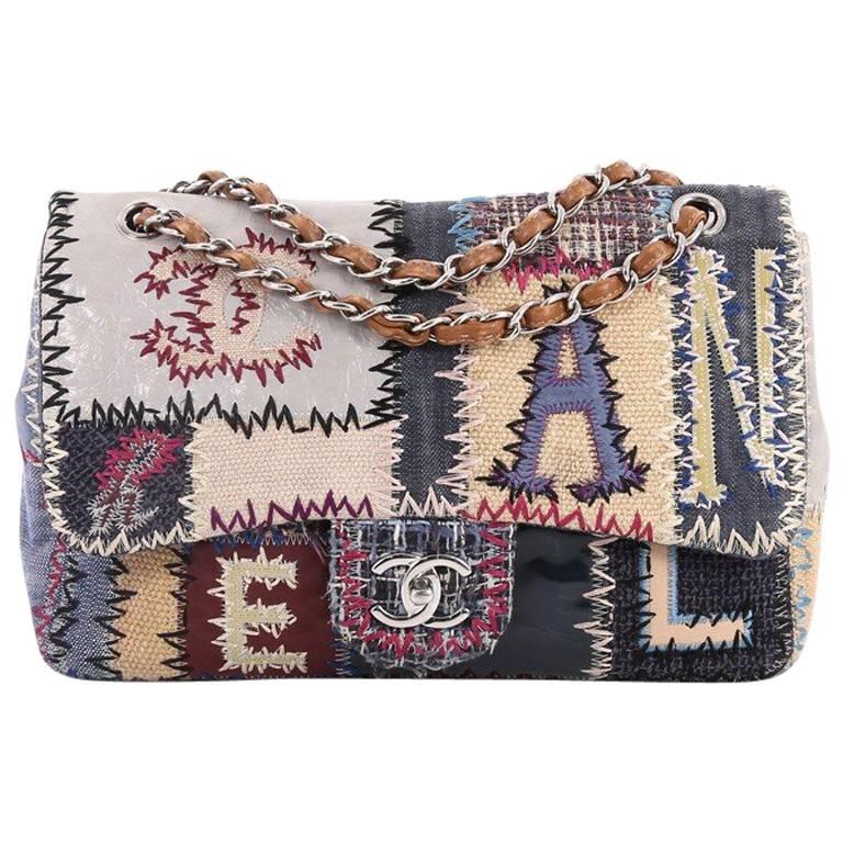 Chanel Multicolor Patchwork Jumbo Flap Bag at 1stDibs