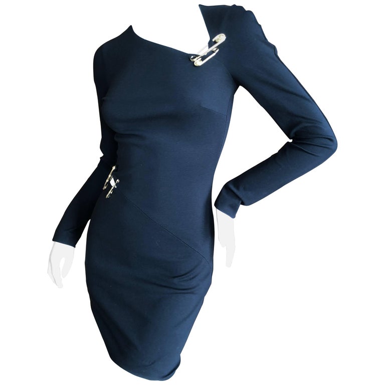 Versus Gianni Versace Safety Pin Mini Dress with Cut Outs at 1stDibs