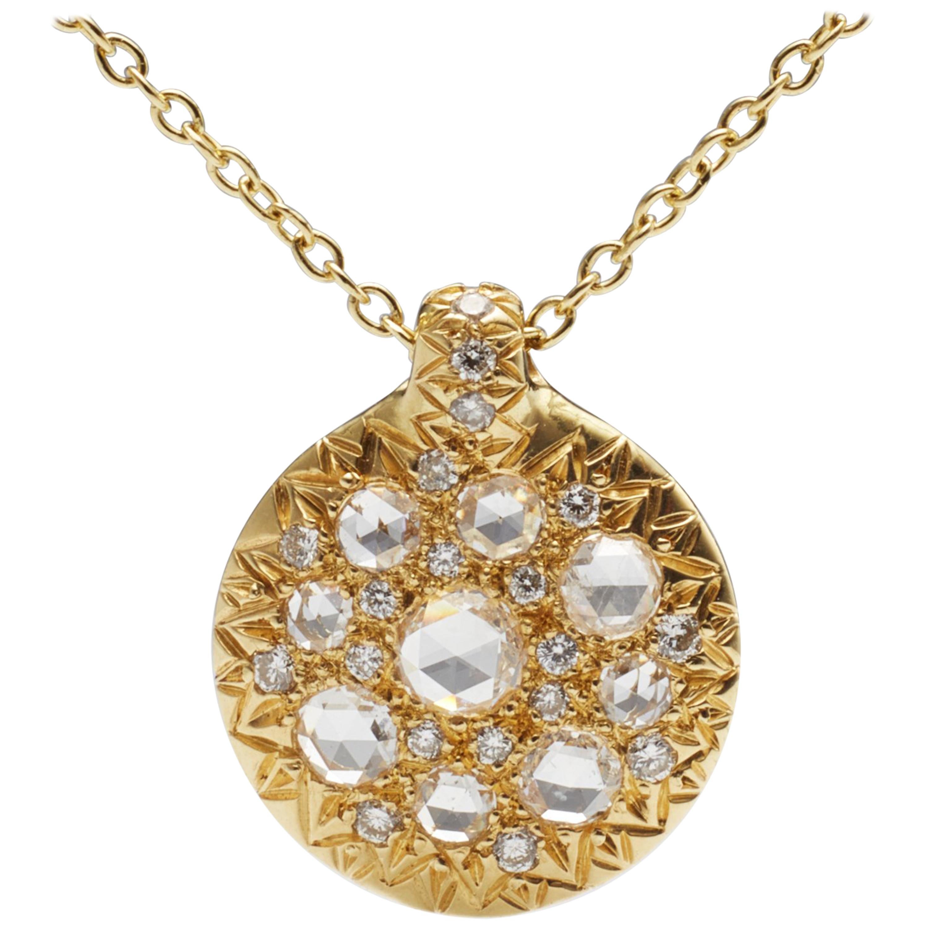 18th Century Spanish Rose Cut Oil Vinegar Diamonds Gold Foiled Cordoba ...