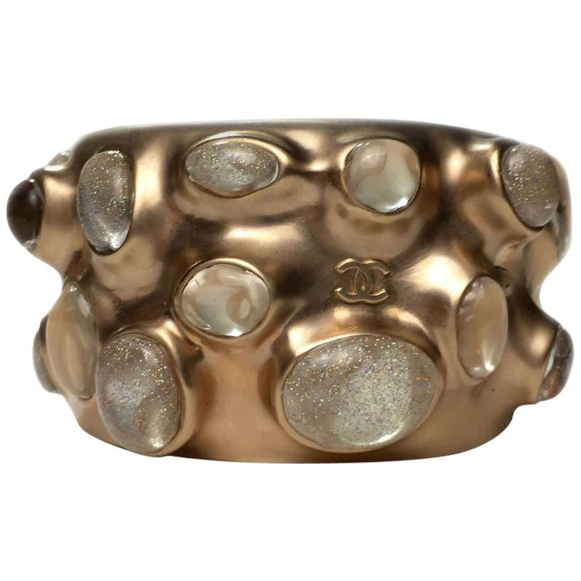 Chanel Paris-Bombay Collection Pink Cuff Bracelet at 1stDibs