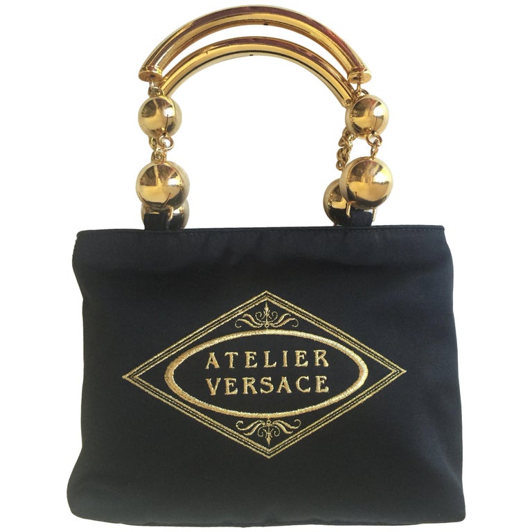 Vintage Gianni Versace Satin Evening bag at 1stDibs