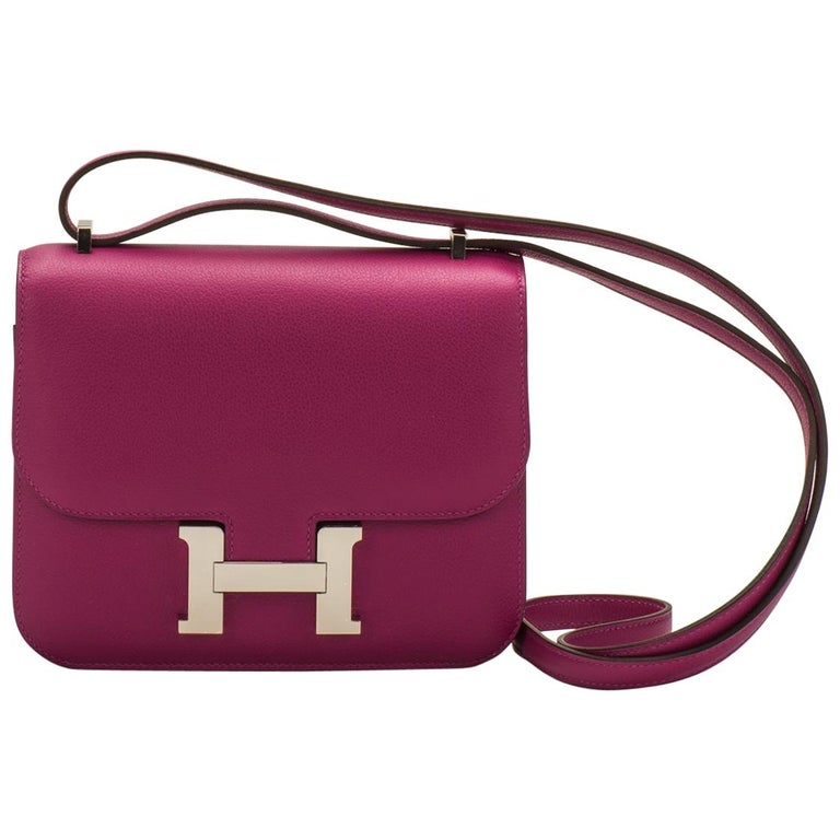 New in Box Hermes Constance 18 Rose Pourpre Bag at 1stDibs | hermes box ...