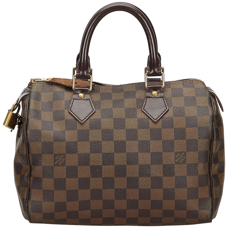 Louis Vuitton Brown Damier Ebene Speedy 25 at 1stDibs