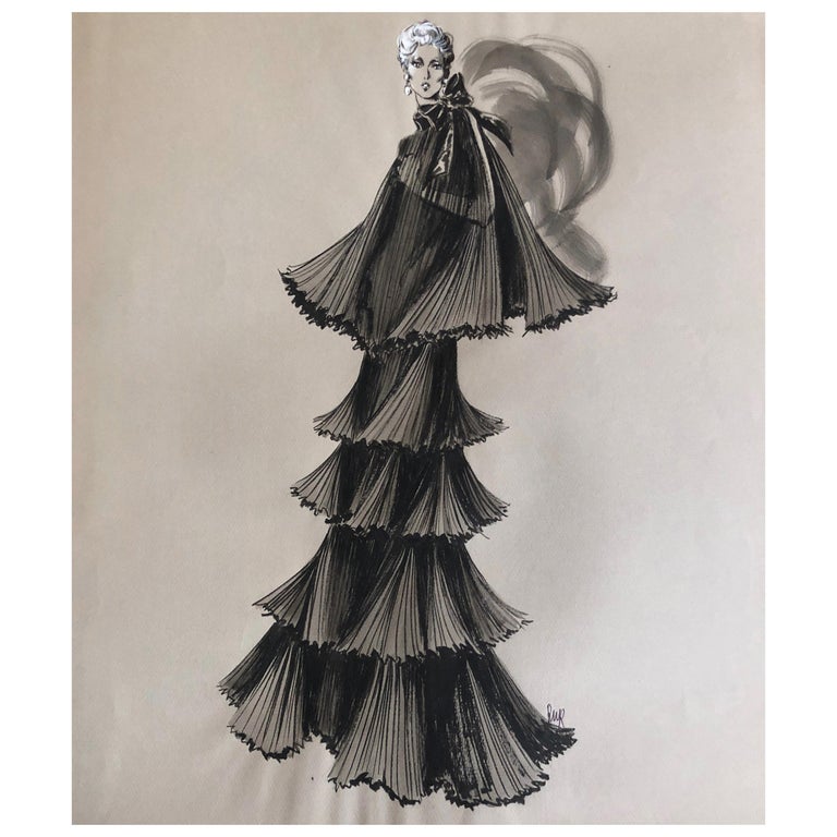 Cardinali Fashion 1970's Original Fashion Illustration by Robert W ...