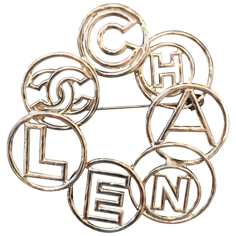 New Chanel Brooch/Pin Gold Tone at 1stDibs
