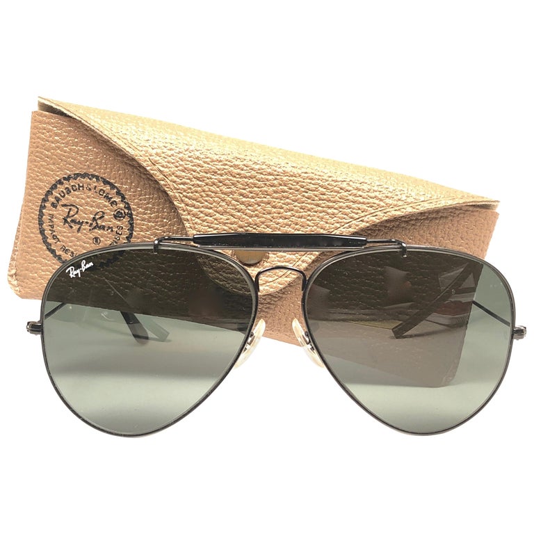 Mint Ray Ban Vintage Outdoorsman Black G15 Lenses 62Mm B / L Sunglasses ...