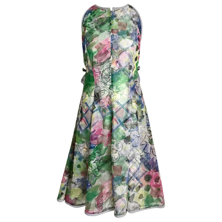 Geoffrey Beene Vintage Multi color Cocktail Dress with Jacket For Sale ...