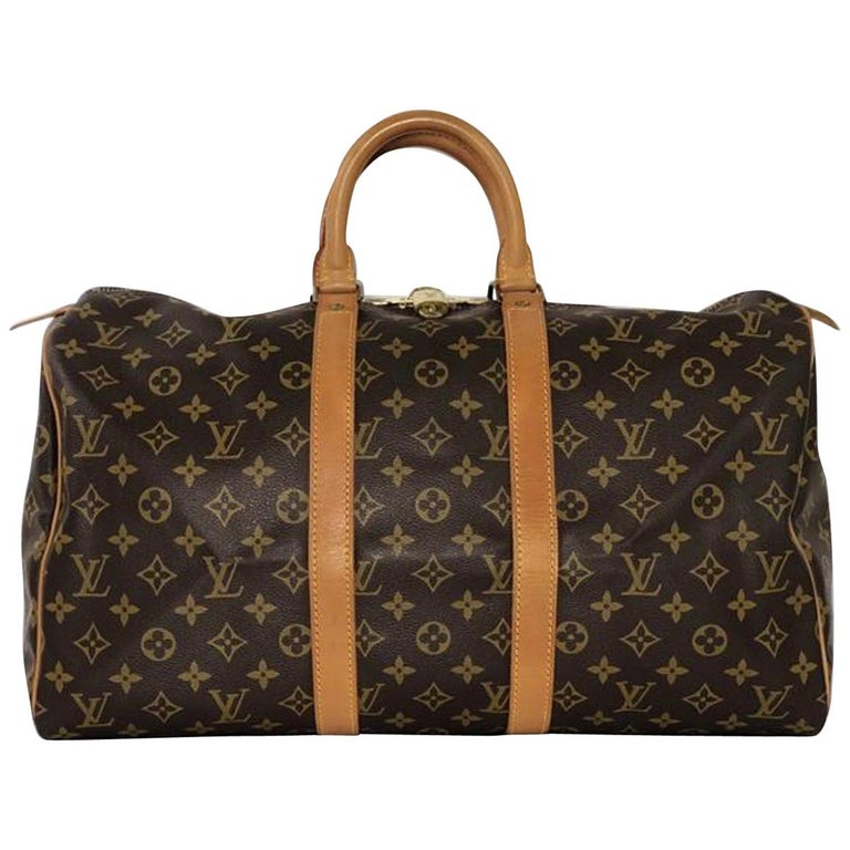Louis Vuitton Monogram Keepall 45 Travel Handbag For Sale at 1stDibs