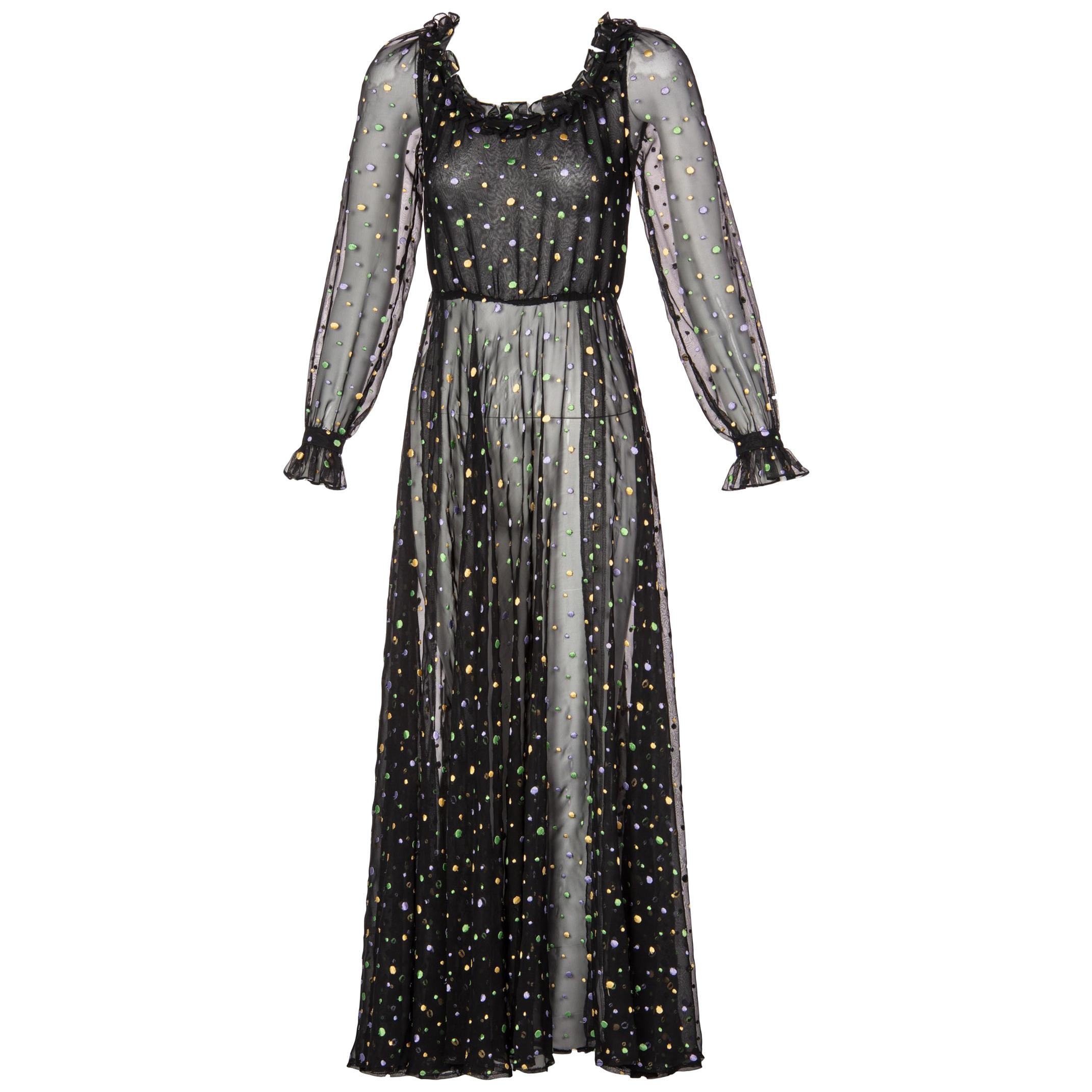 Louis Feraud Vintage Circa 80's Velvet Dress For Sale at 1stDibs