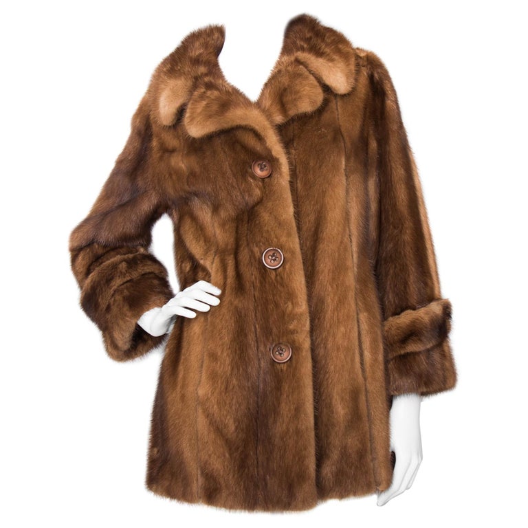 1970s Christian Dior Caramel Collored Mink Fur Coat at 1stDibs