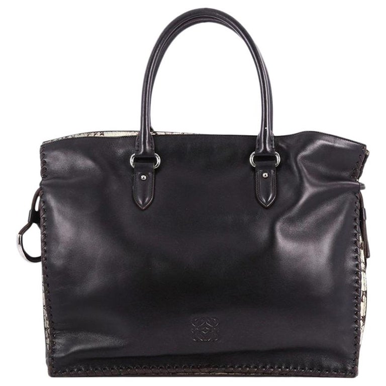 Loewe Flamenco Tote Leather with Snakeskin Large at 1stDibs