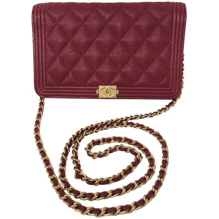 Chanel Red WOC Caviar Crossbody at 1stDibs