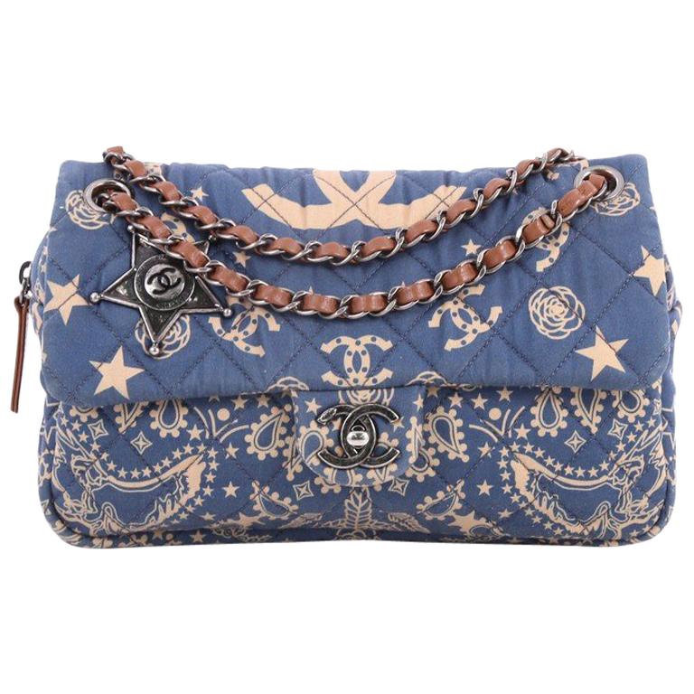 Chanel Paris-Dallas Bandana Flap Bag Quilted Canvas Medium at 1stDibs ...