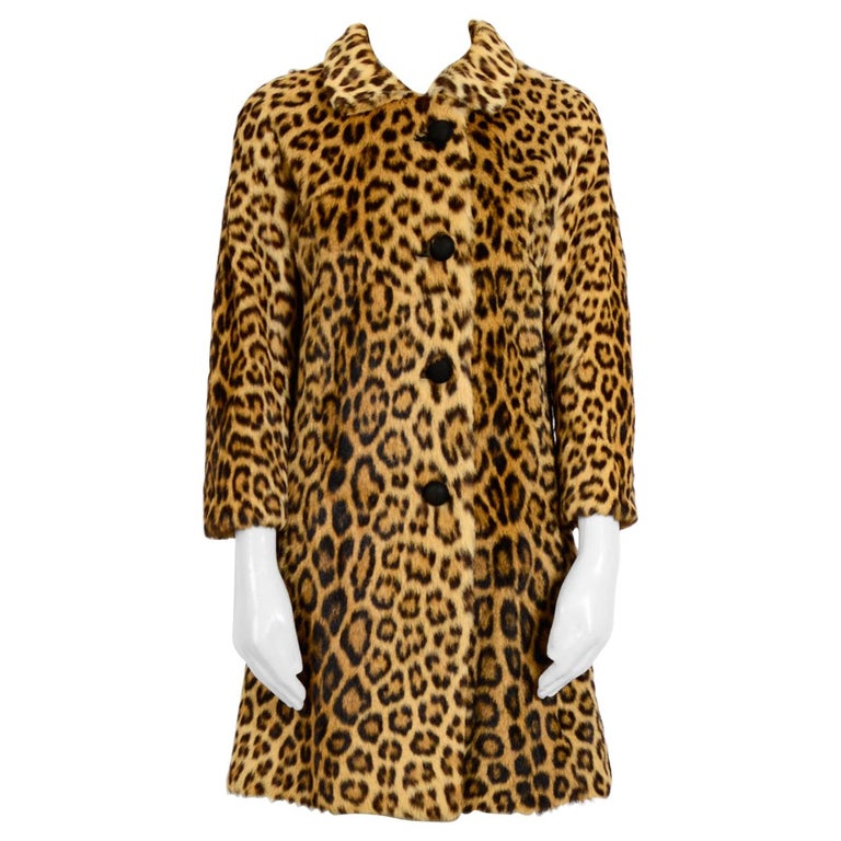 1960s Kate Moss Style Genuine Fur Coat at 1stDibs