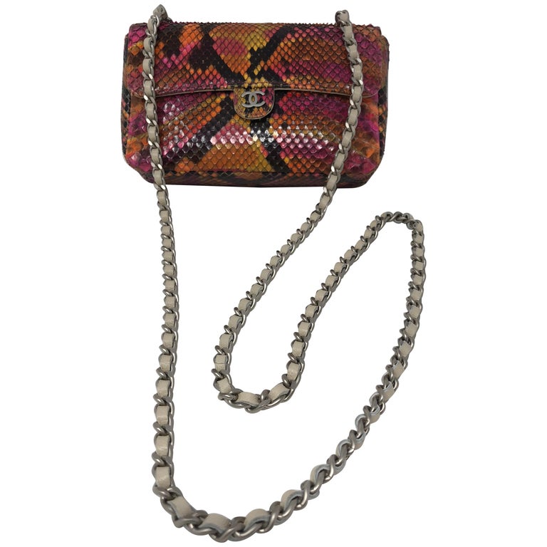 Chanel Python Mini Multicolor Crossbody Bag at 1stDibs