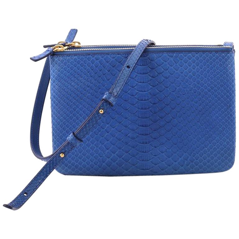 Celine Trio Crossbody Bag Python and Leather Small at 1stDibs | celine wallet