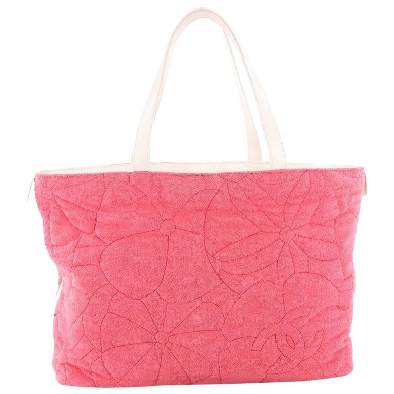 Chanel Beach Tote Camellia Terry Cloth Large at 1stDibs | chanel terry ...