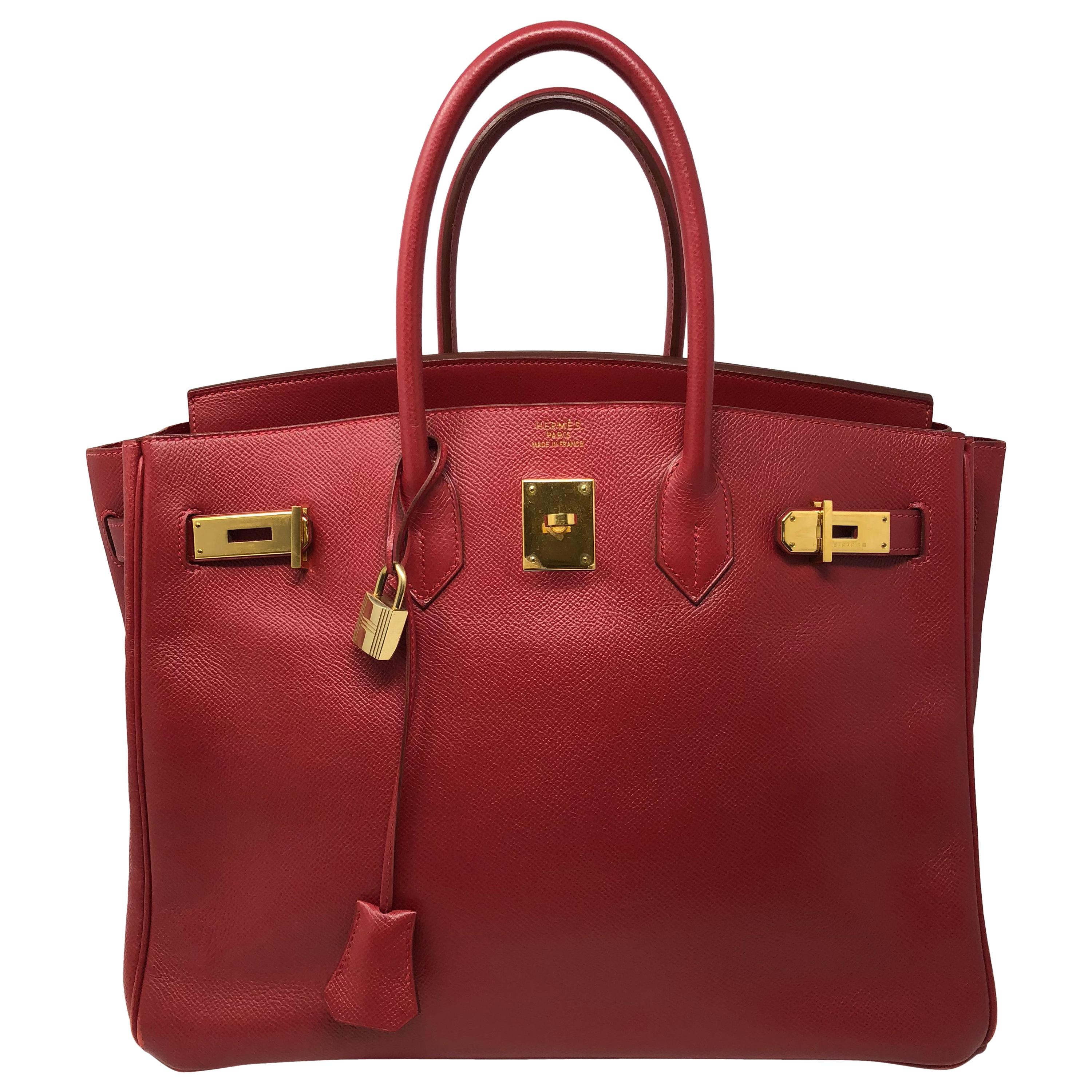 Hermes Red Birkin 35 at 1stDibs