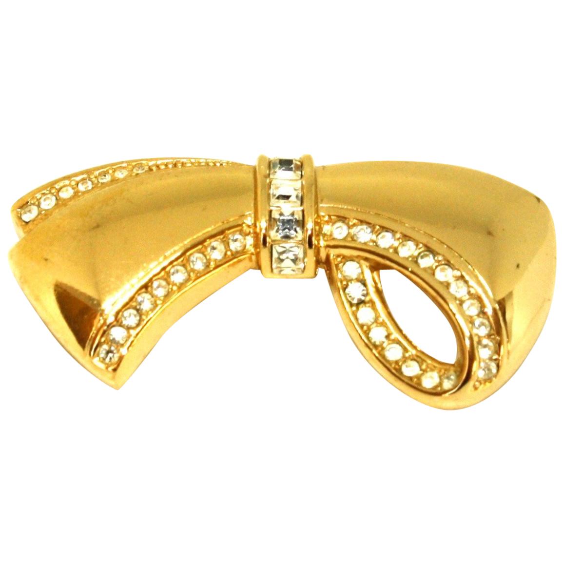 Bow Brooch by Christian Dior Circa 1980's For Sale at 1stDibs