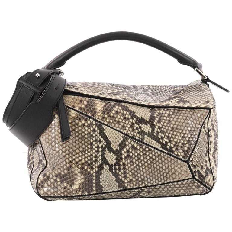 Loewe Puzzle Bag Python Medium at 1stDibs