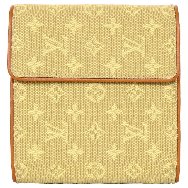 Louis Vuitton Beige Monogram Canvas Mini Lin Wallet For Sale at 1stDibs ...