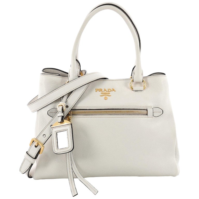 Prada Front Pocket Convertible Tote Vitello Phenix Medium at 1stDibs