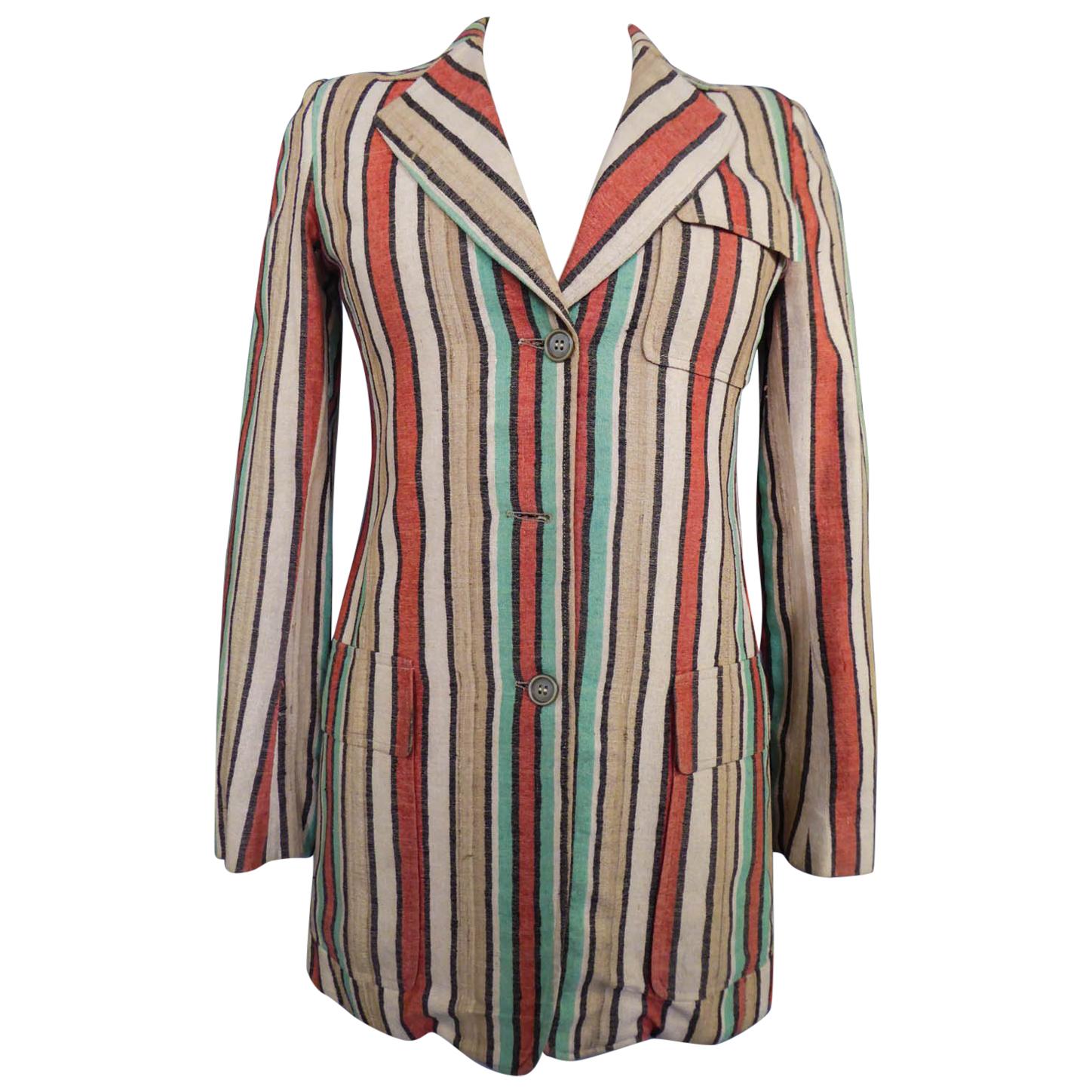 Maria Monacci Gallenga Evening Jacket in Gold Painted Velvet Circa 1930 ...