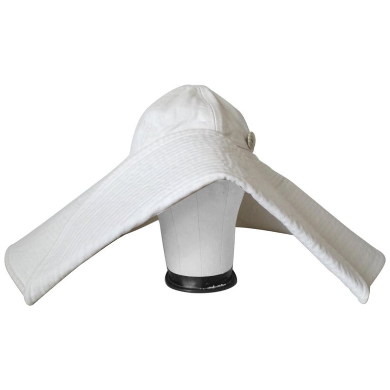 1990s Chanel White Oversized Sun Hat at 1stDibs