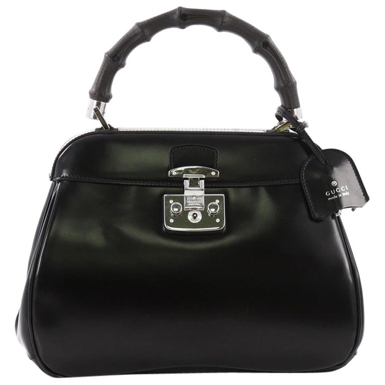 Gucci Lady Lock Bamboo Top Handle Bag Leather Medium at 1stDibs | gucci ...