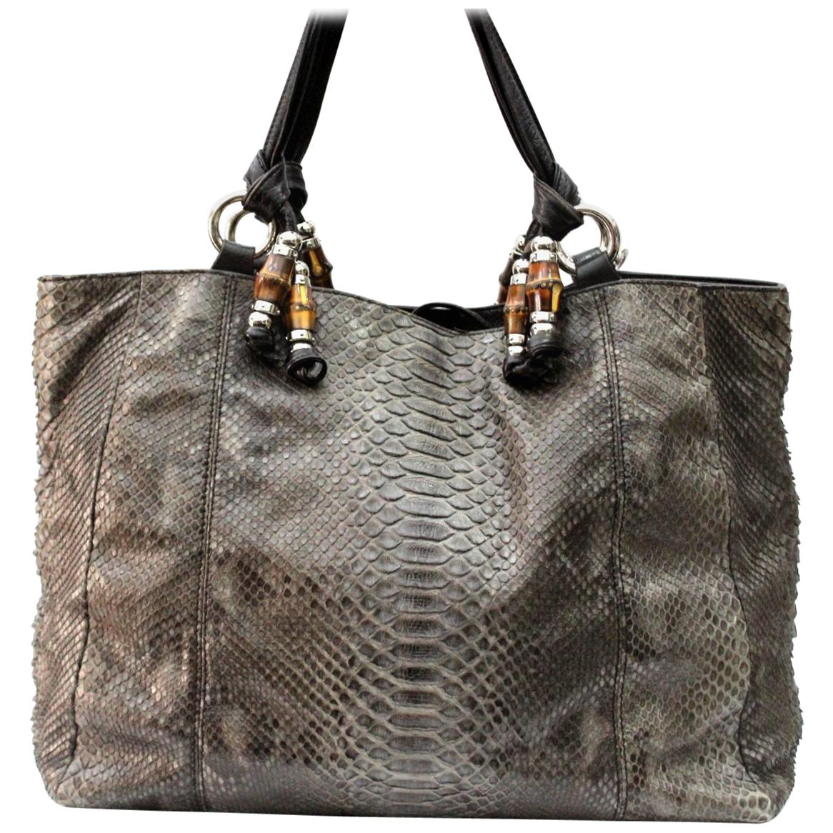Gucci Python Jungle Large Tote For Sale at 1stDibs | gucci python tote ...